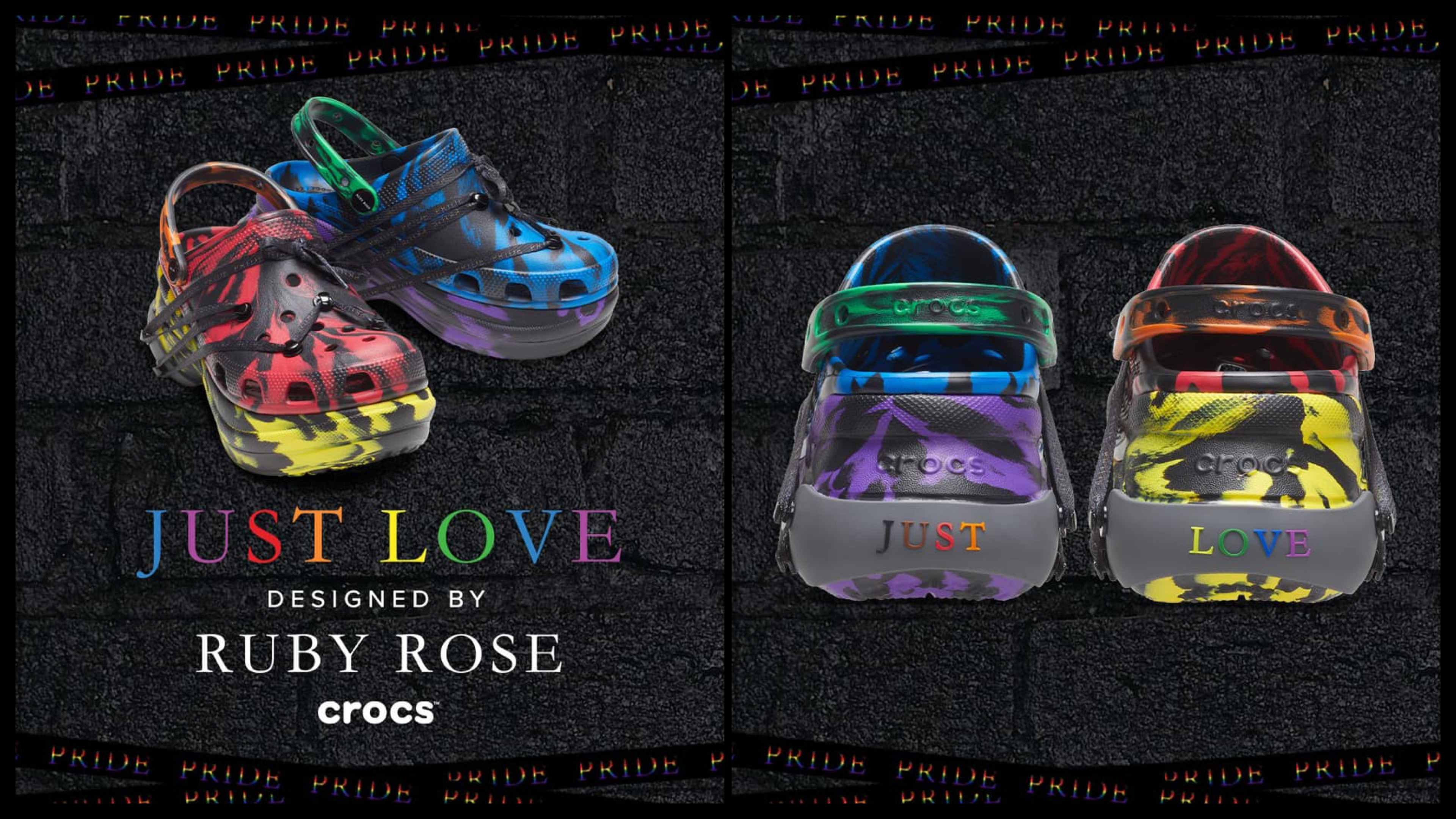 LEZS 女人國 | Ruby Rose X Crocs驕傲月推出聯名彩虹鞋款